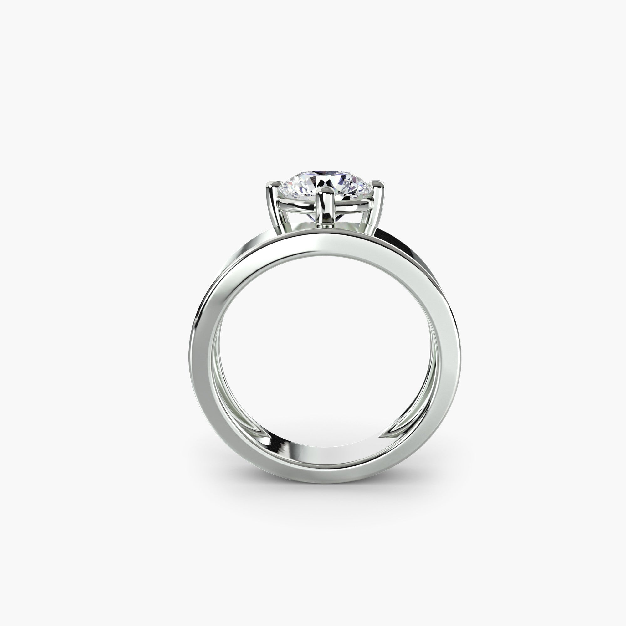 Wide Band Solitaire – KIRKORIAN DIAMONDS